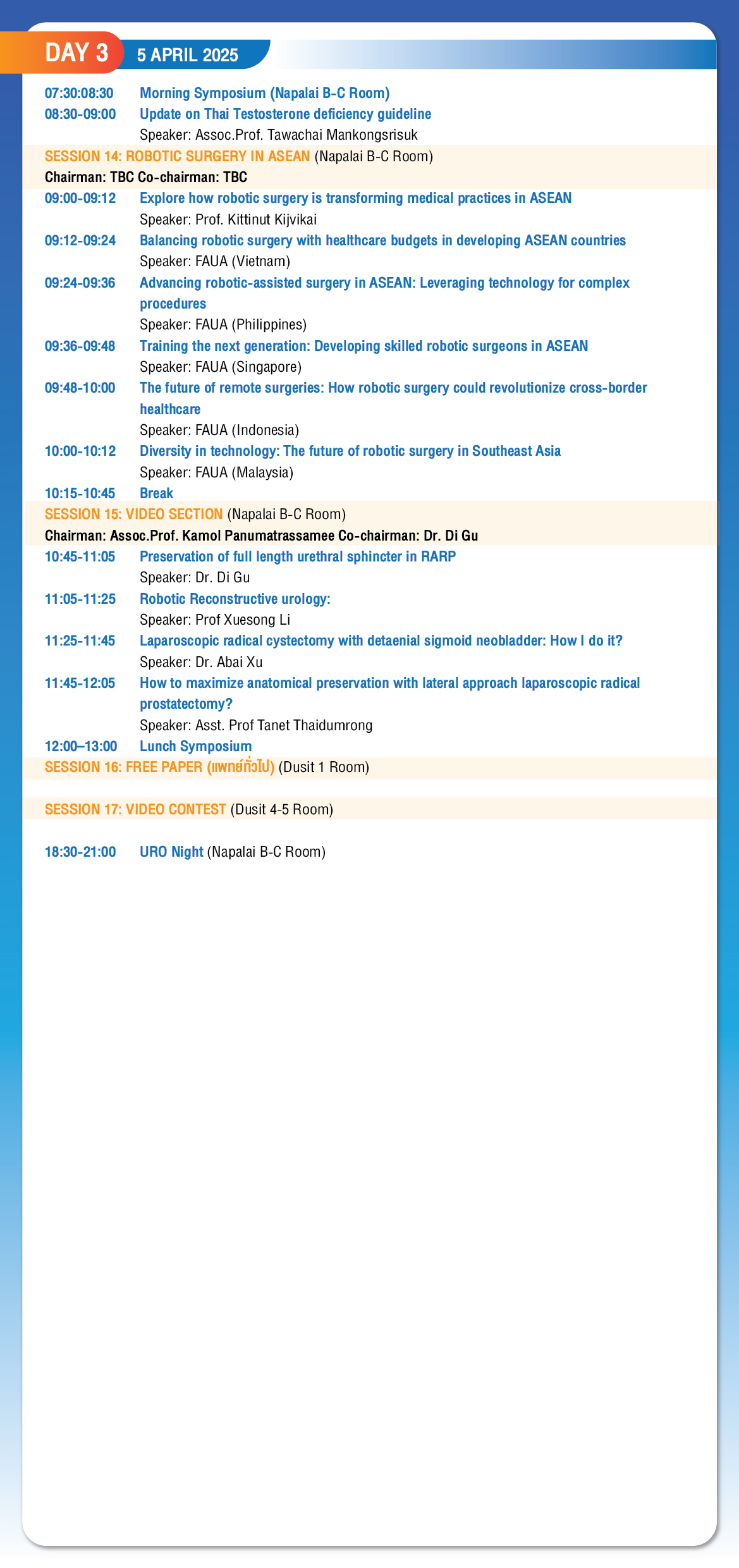 36th Thai Urological Association (TUA) under the Royal Patronage Annual ...